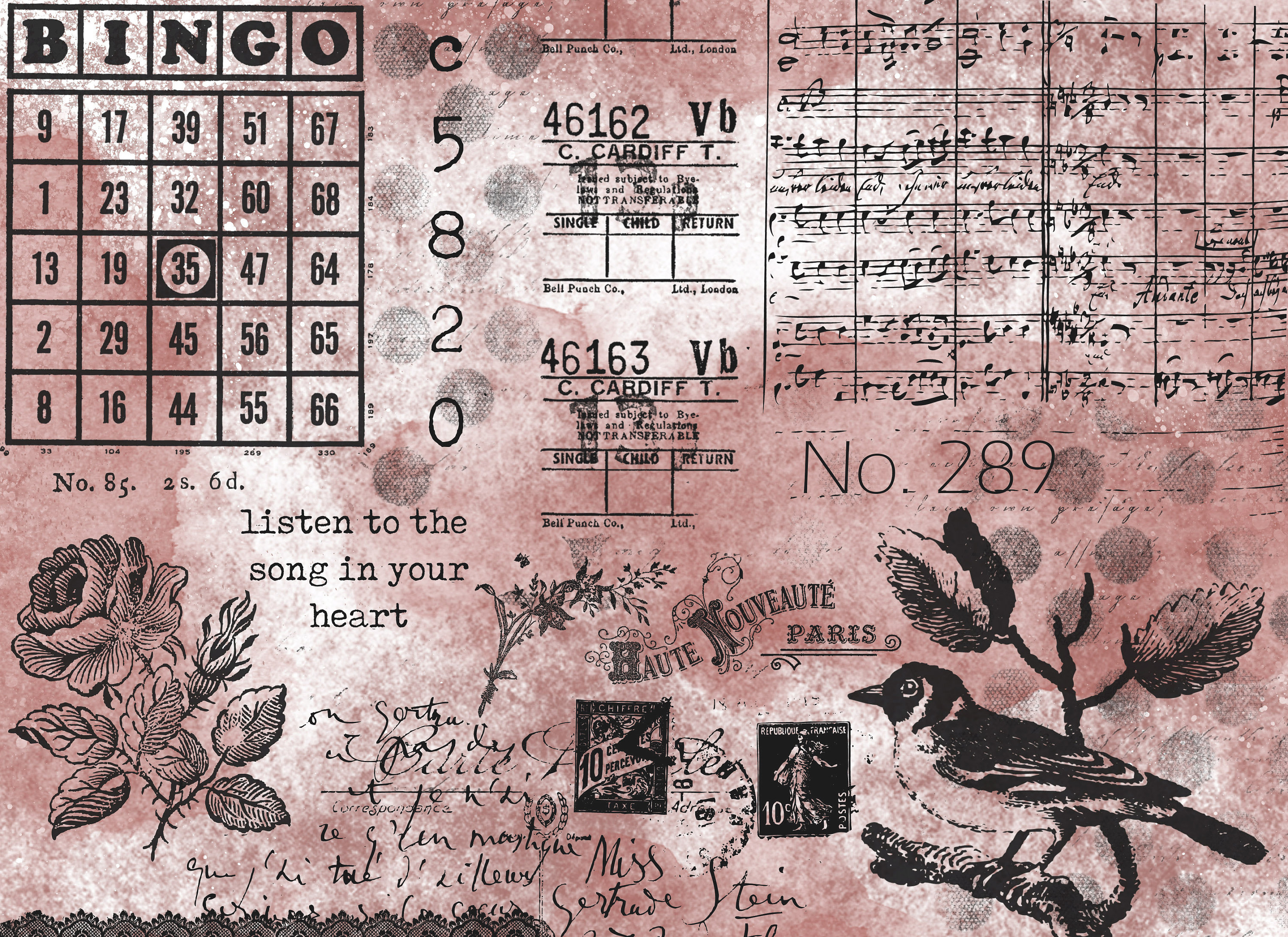 Vintage Collage Papers Vintage Paper Printable Vintage | Etsy