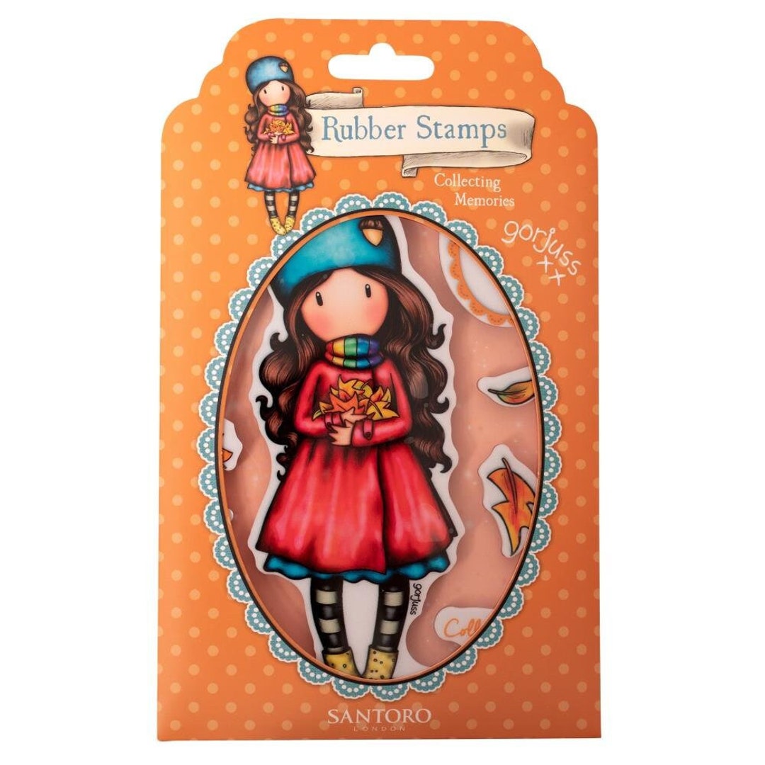 Santoro Gorjuss Girl Stamp Set, Collecting Memories, Fall Leaves, Frame ...