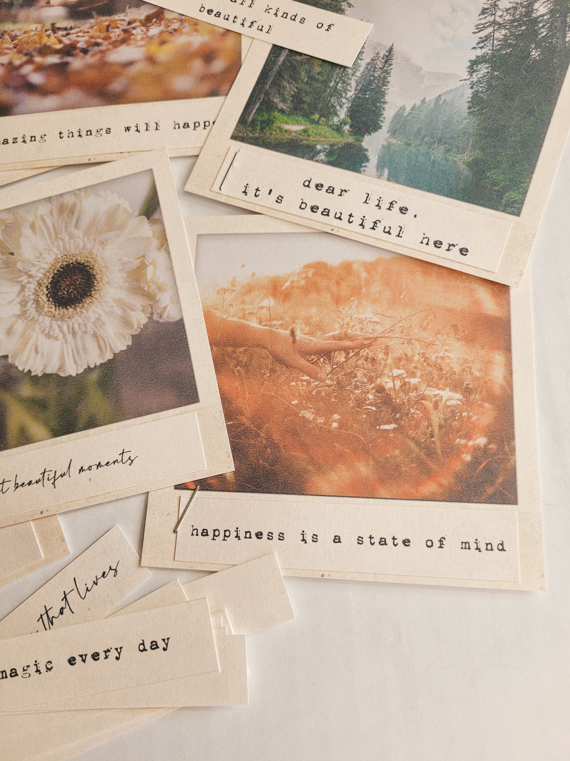 Retro Vintage Instant Photo Journal Cards, Digital Printable, Journal ...