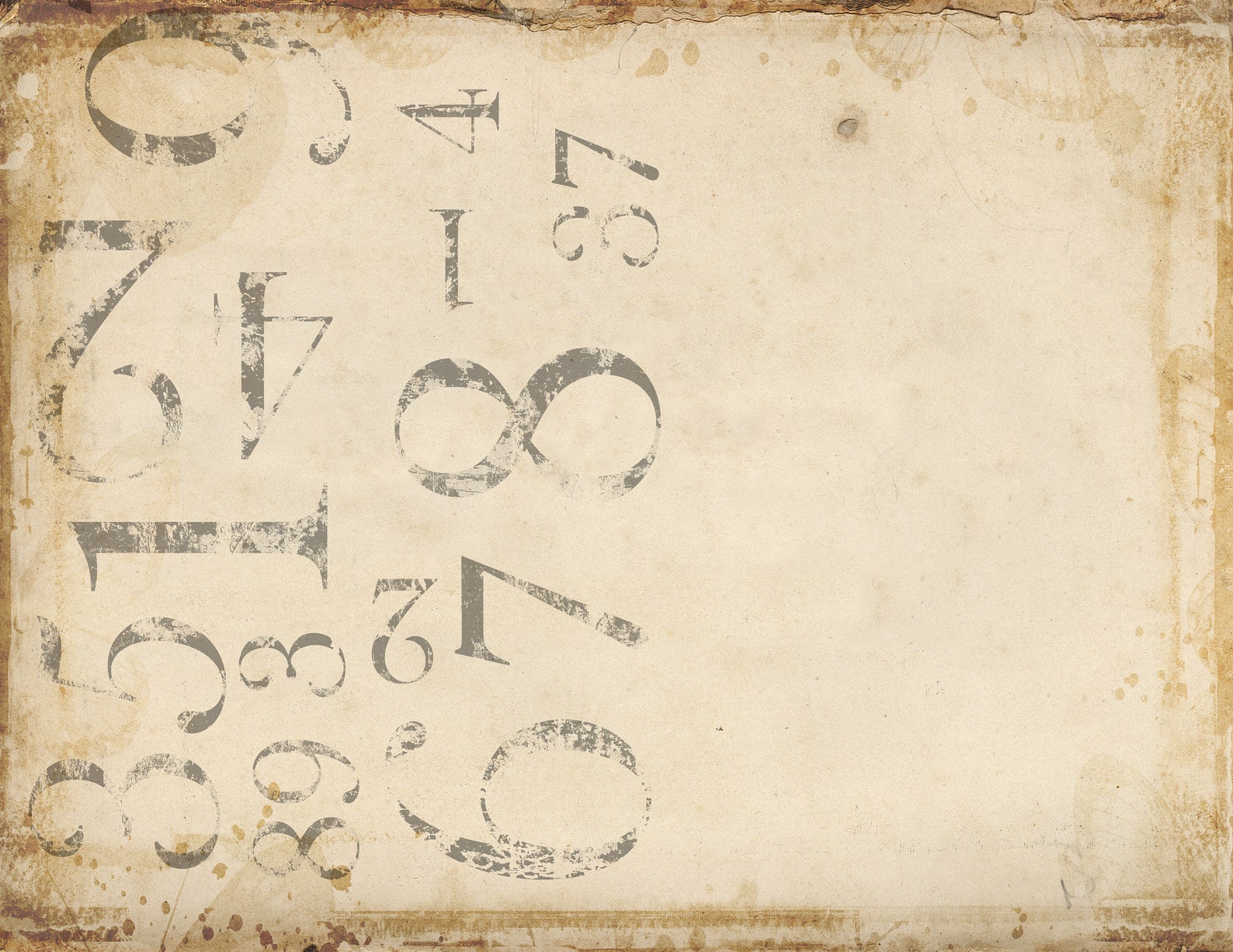 Shabby Numbers Papers DIGITAL Printable Junk Journal Pages - Etsy