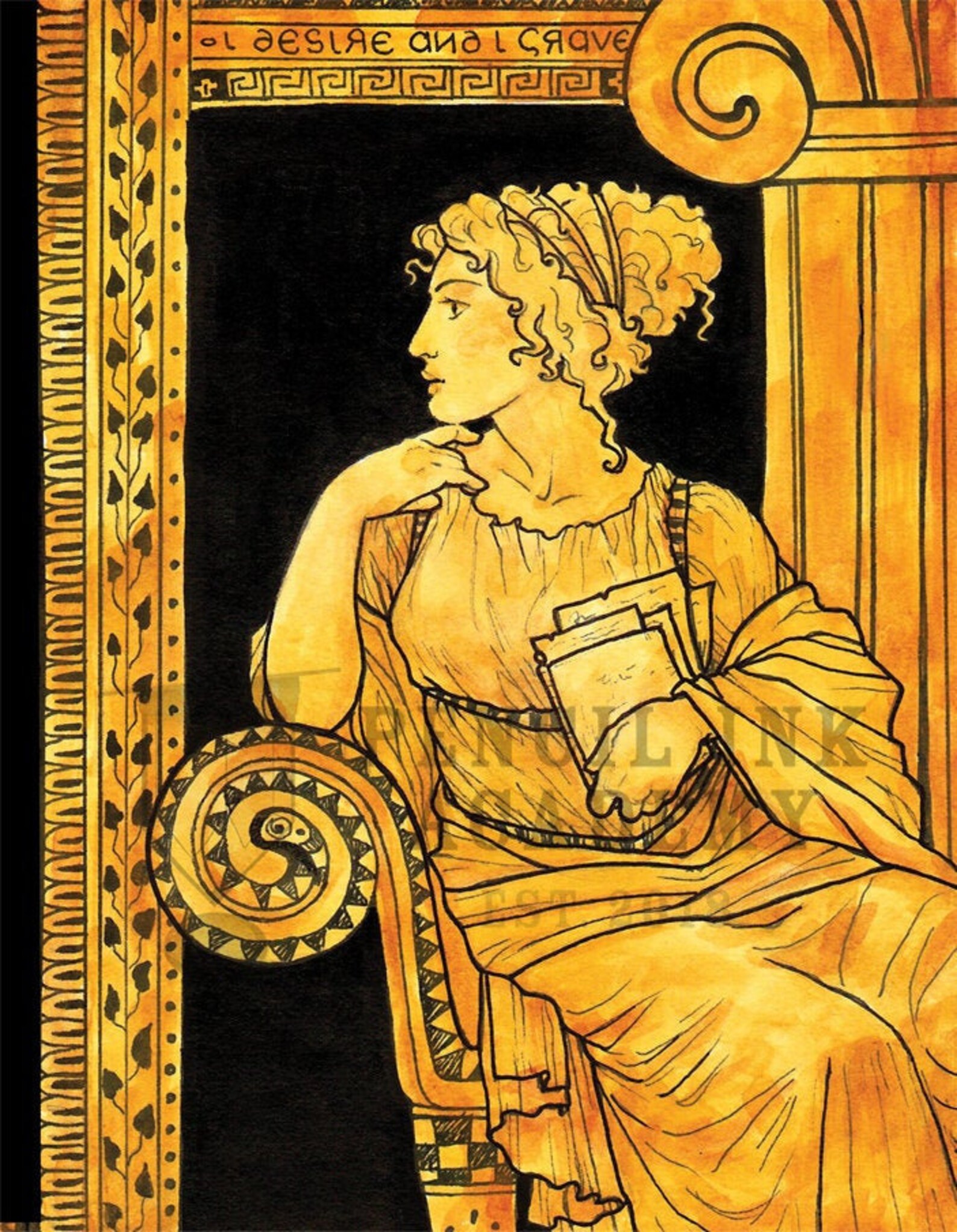 Sappho Portrait PRINT She Persisted: Influential WOMEN in History ...