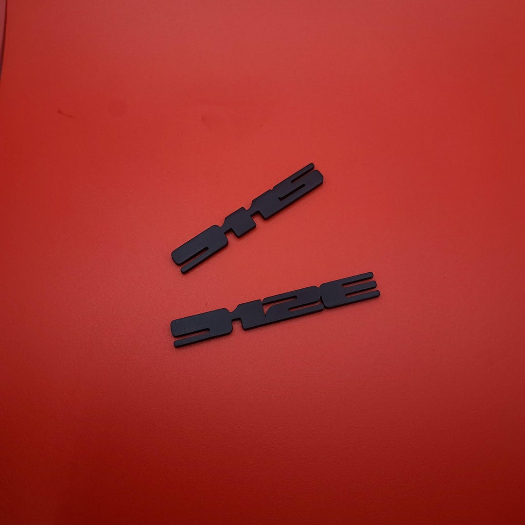 PORSCHE Numbers With Backing , Emblem Matte Black Replacement 1976 Por ...
