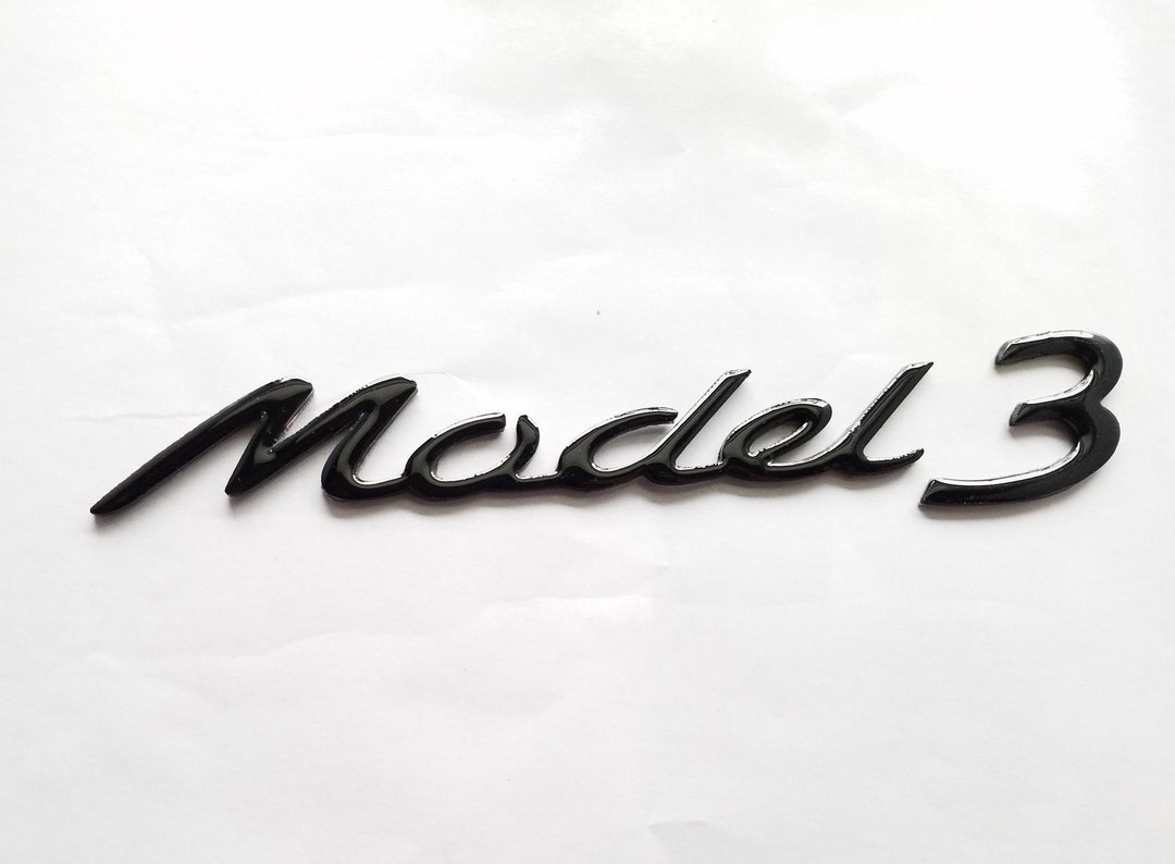 Custom Tesla Model 3 Emblem, Tesla Mod, Car Mascot Ornament Logo ...