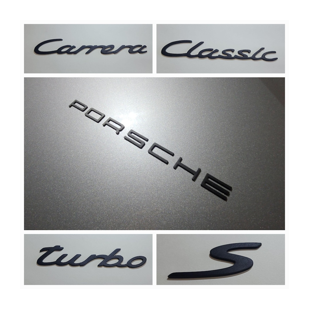 PORSCHE Letters With Backing , Classic , S , Carrera , Turbo Emblem ...