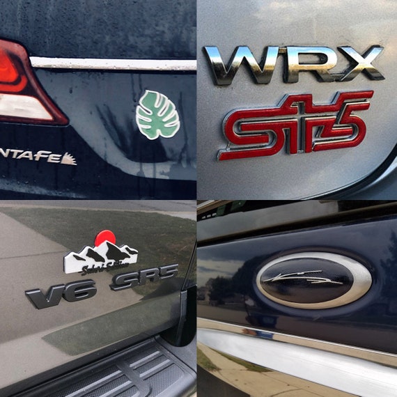 Car Emblem 2pcs 3D Emblem Sticker Badge, Funny Decals For Car, Truck ...