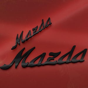 CUSTOM Vintage Mazda Script Emblem, Car Accessory, Design-your-own ...