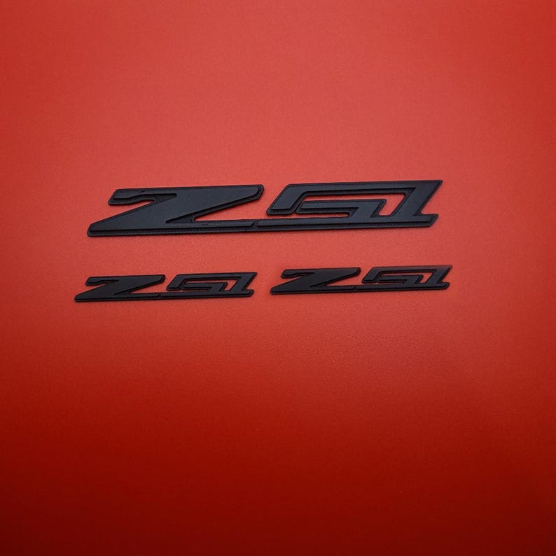 Z51 CORVETTE Emblem With Backing , Logo Matte Black Replacement ...