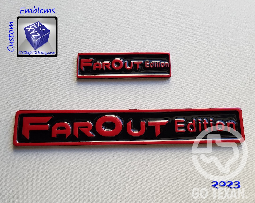 CUSTOM EDITION Emblem, Car Accessory, Design-your-own Edition Rectangle ...