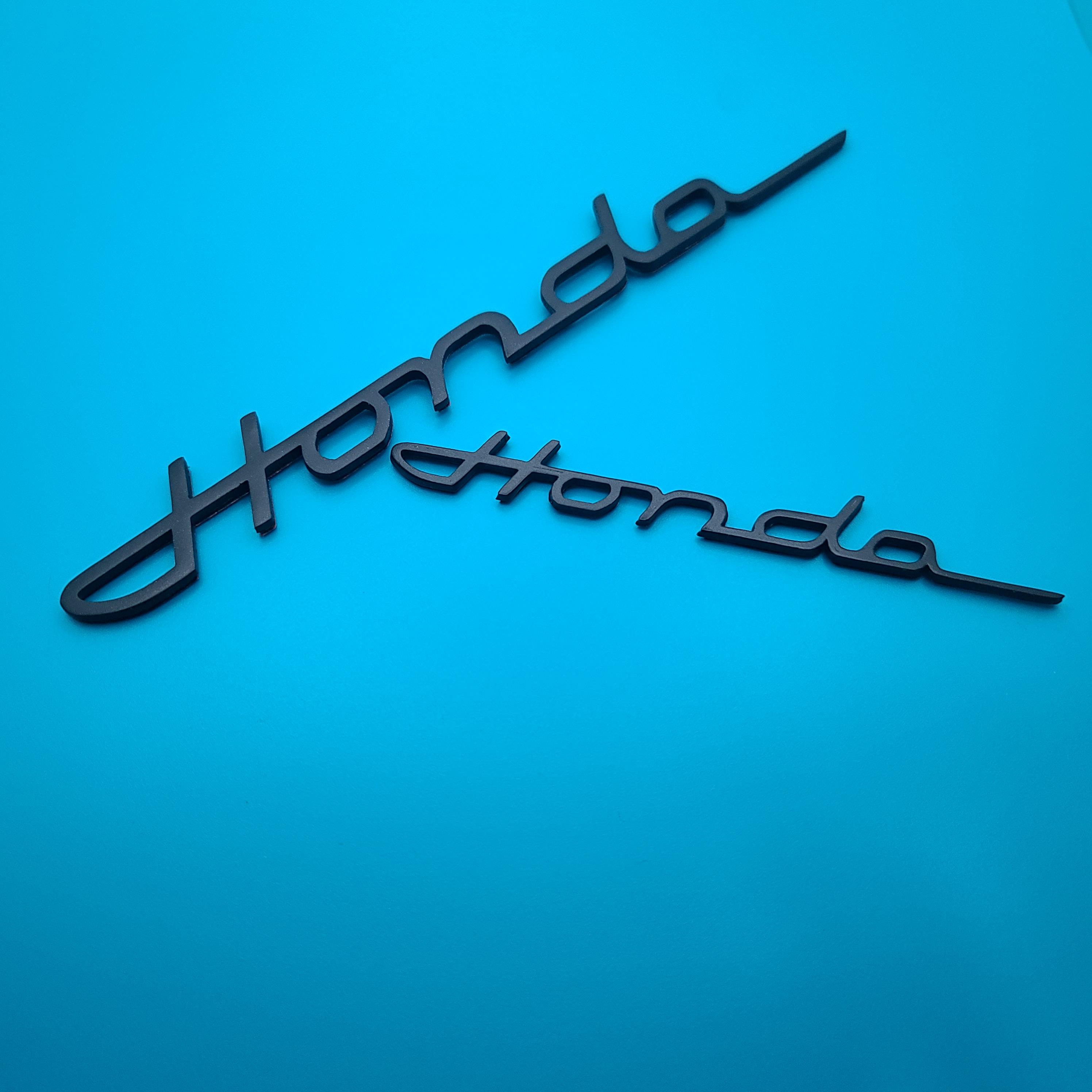 Vintage-style Honda Script Emblem With Backing for Replacement or ...