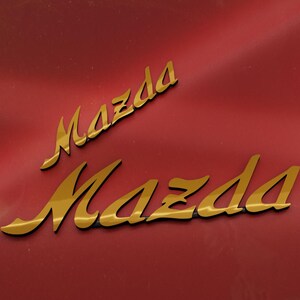 CUSTOM Vintage Mazda Script Emblem, Car Accessory, Design-your-own ...