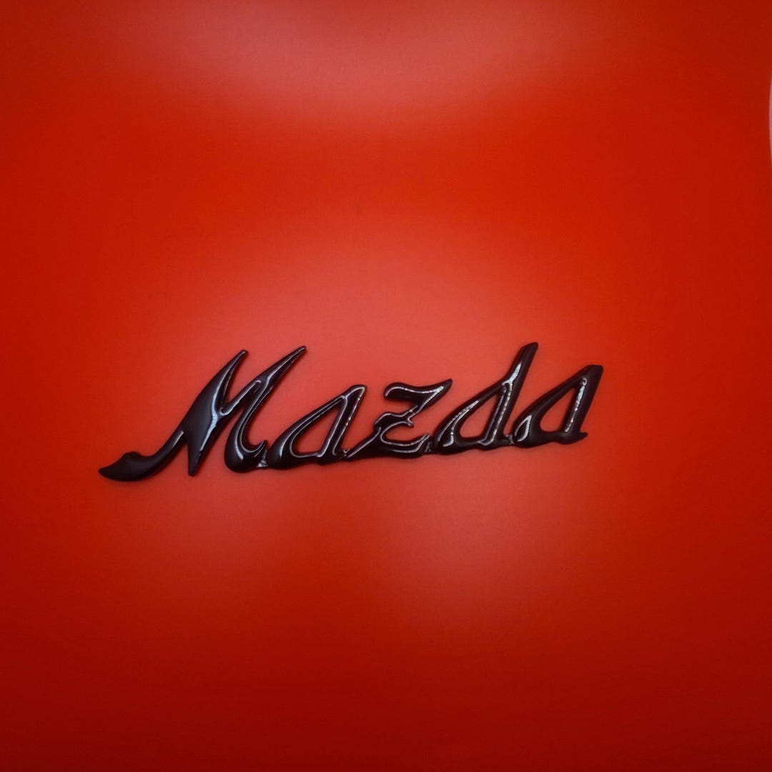 Vintage-style Mazda Script Emblem: 3D Sticker Badge, Custom Color - Etsy