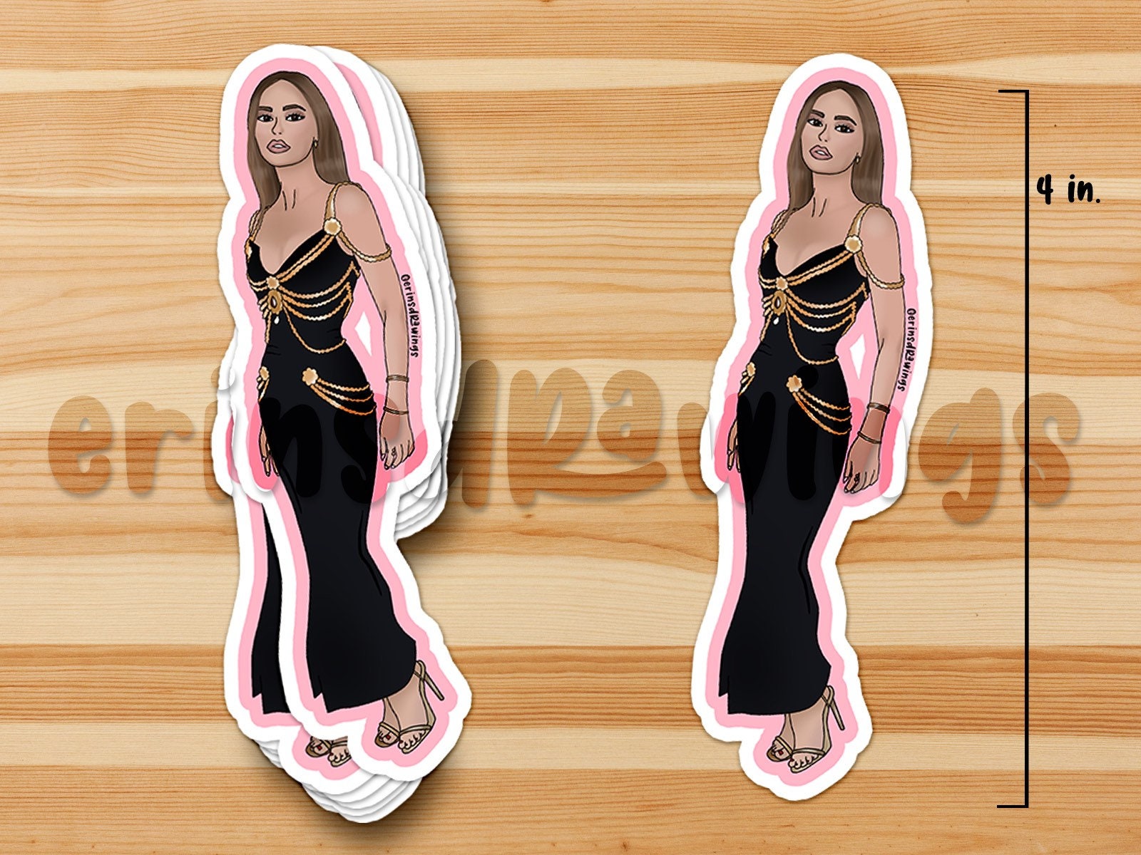 Celebrity/influencer Cartoon Sticker | Etsy