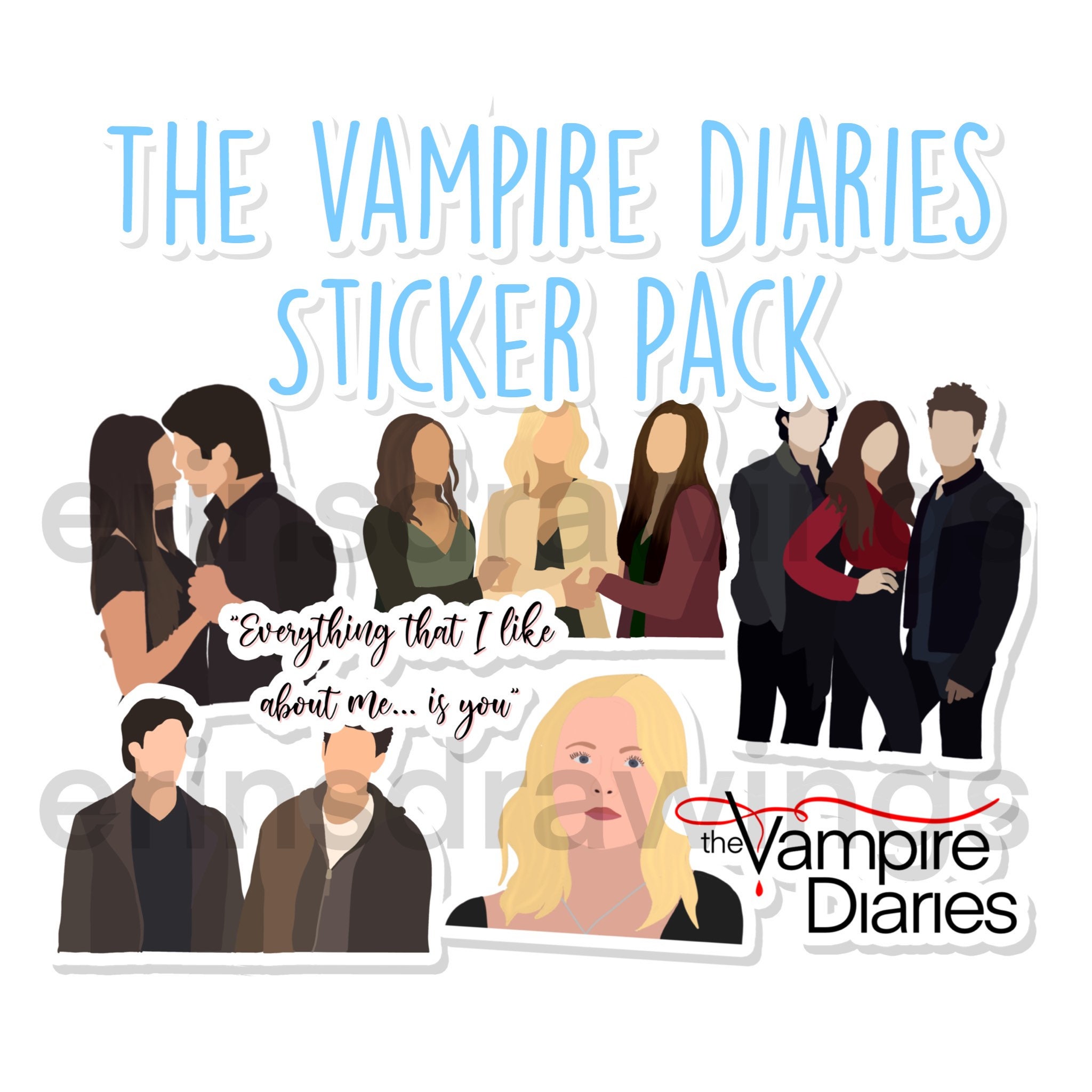 The Vampire Diaries Sticker Pack - Etsy España