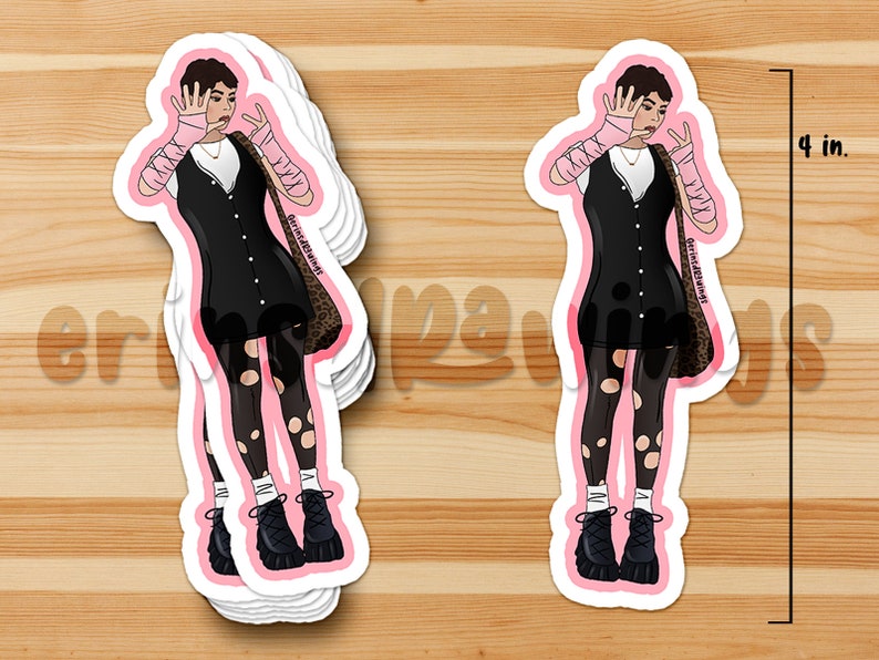 Celebrity/influencer Cartoon Sticker | Etsy