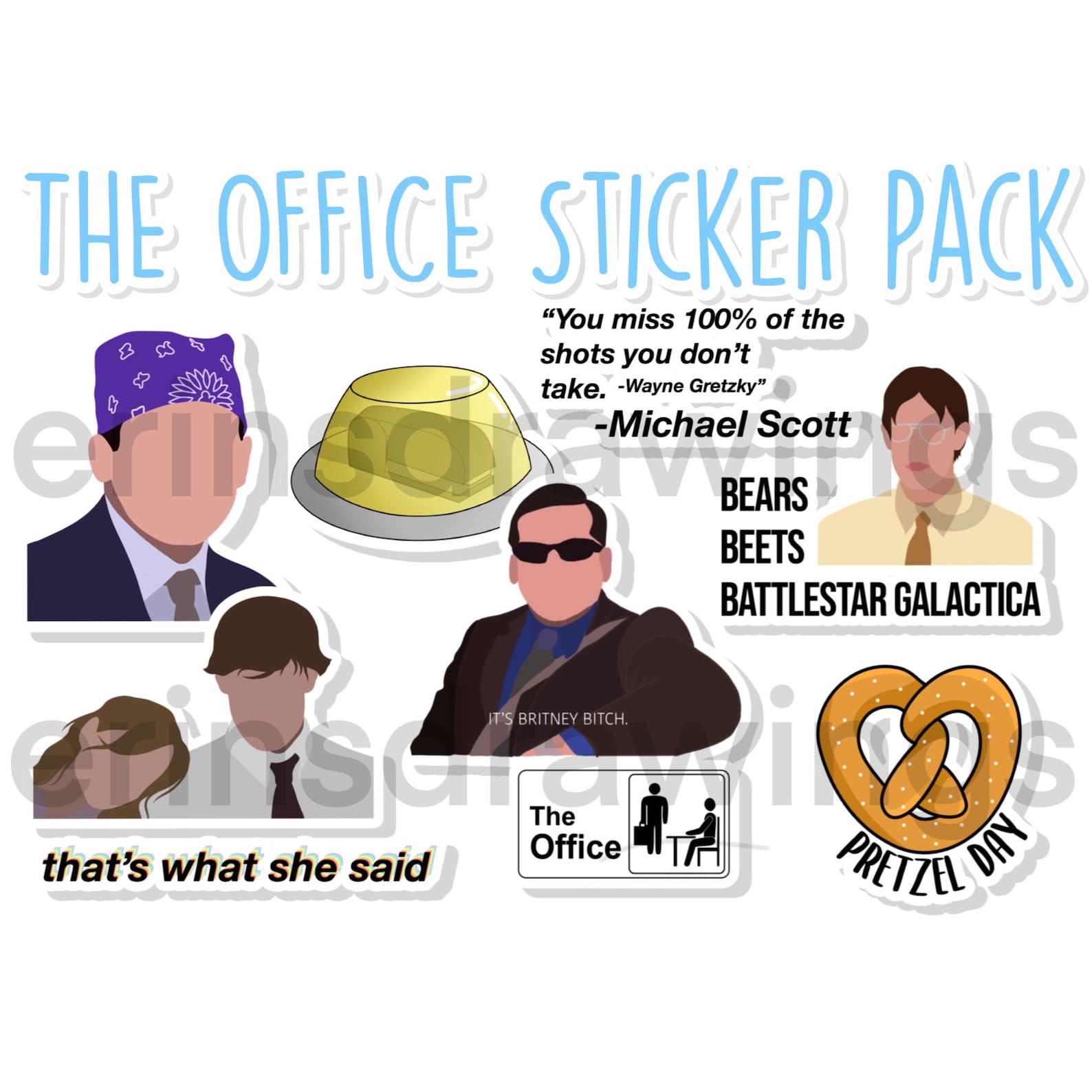 The Office Sticker Pack - Etsy
