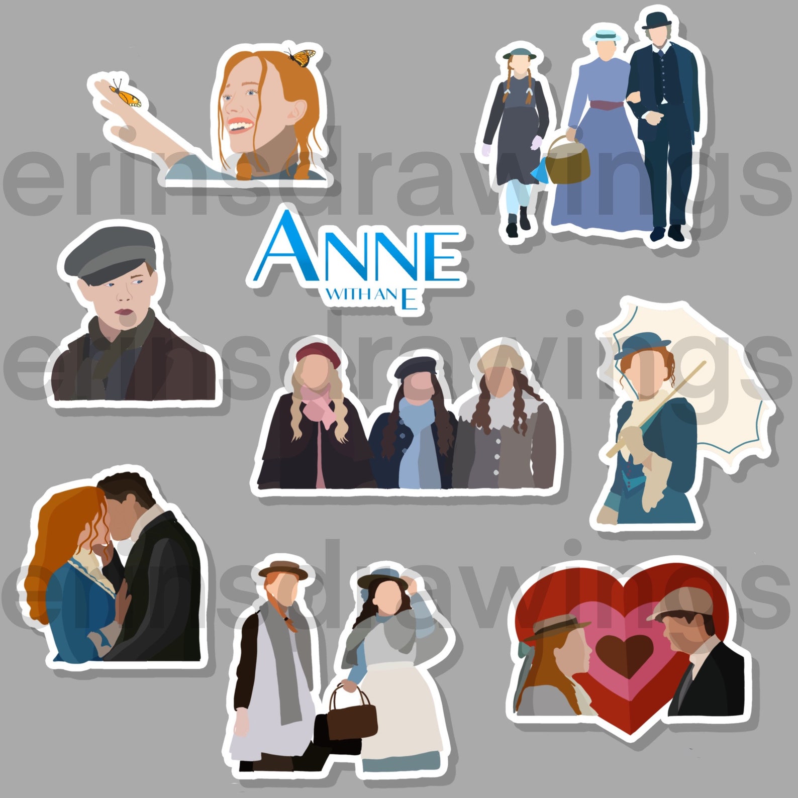 Anne With an E Sticker Pack | Etsy