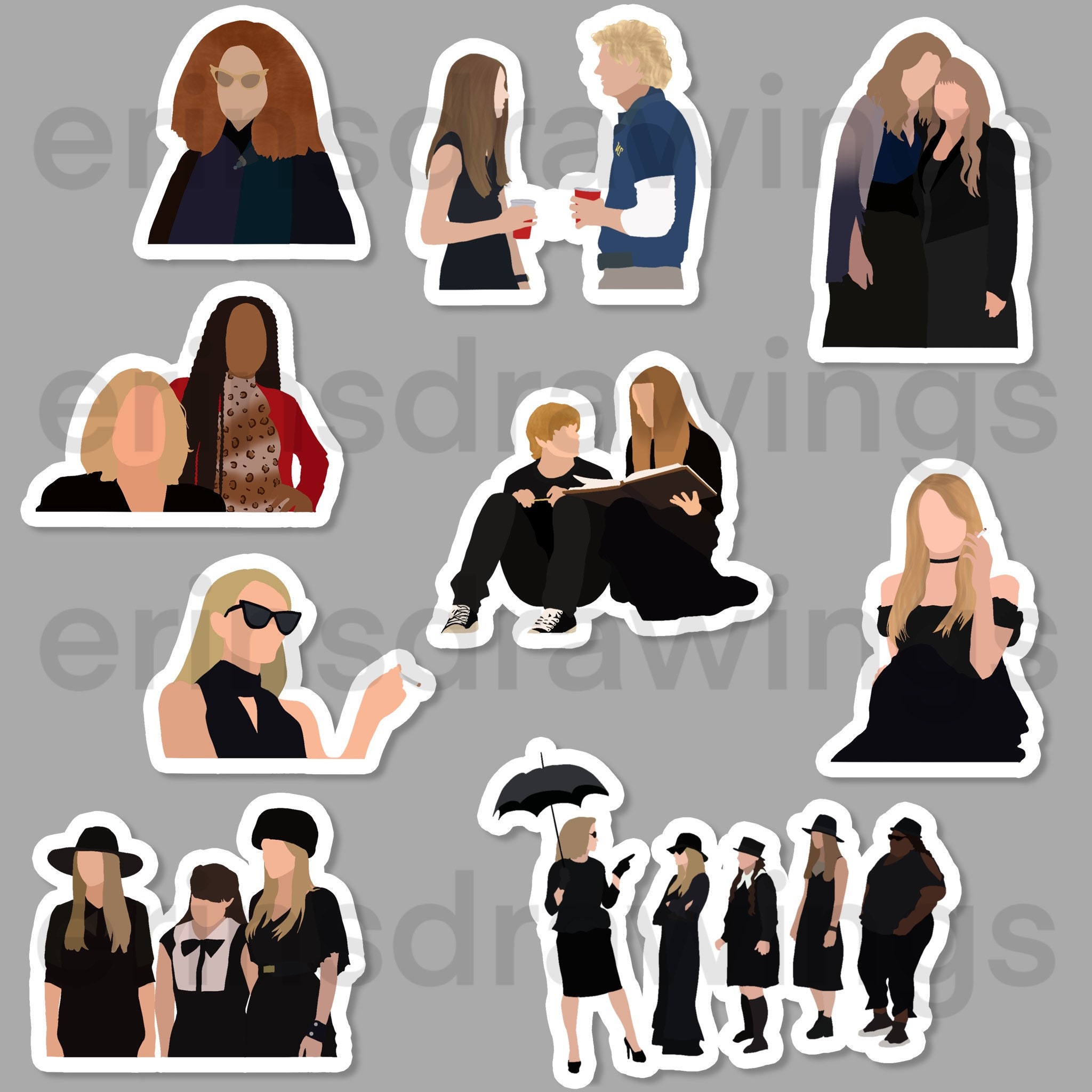 American Horror Story Sticker Packs - Etsy