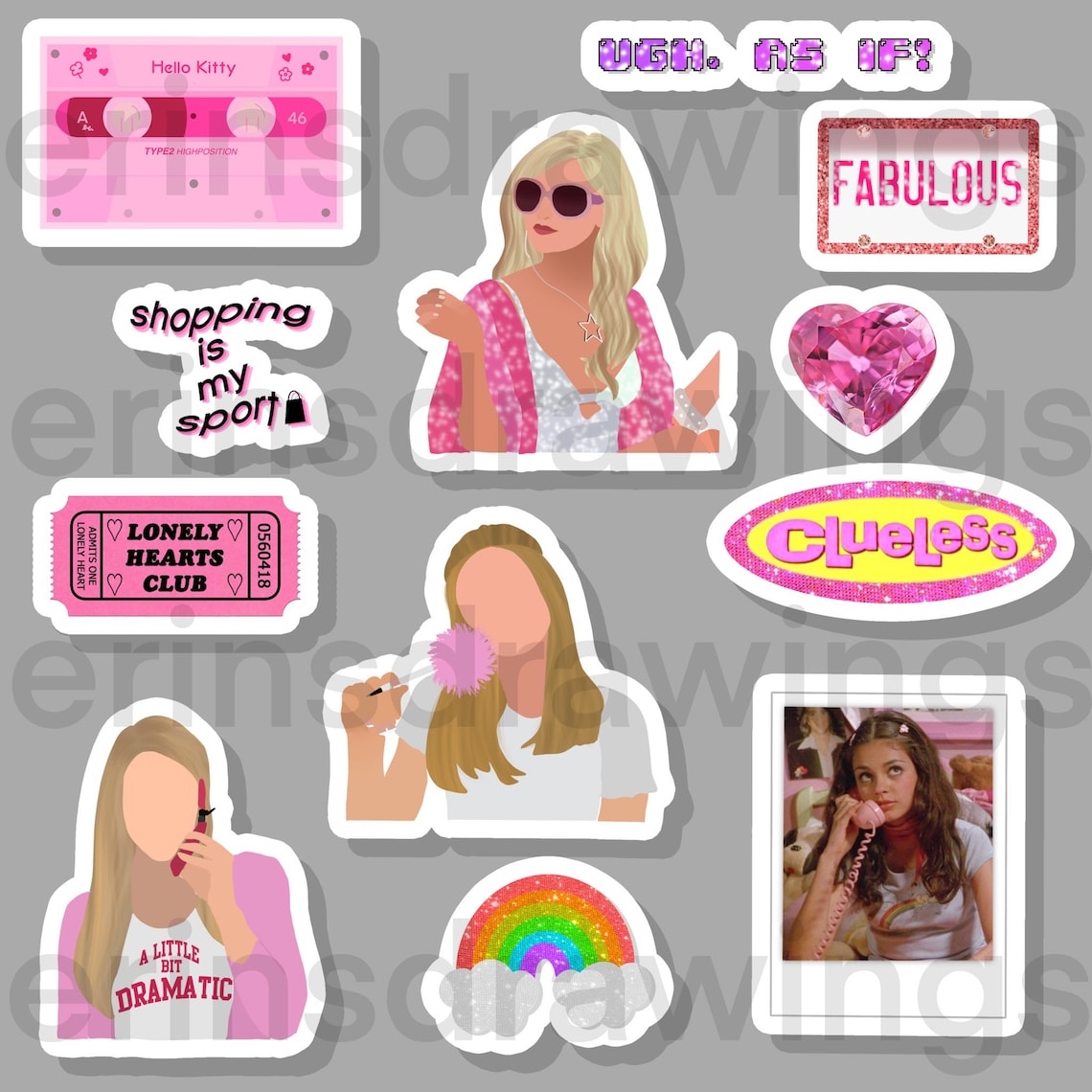 Y2K Sticker Pack - Etsy