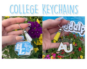 College Keychain - Etsy