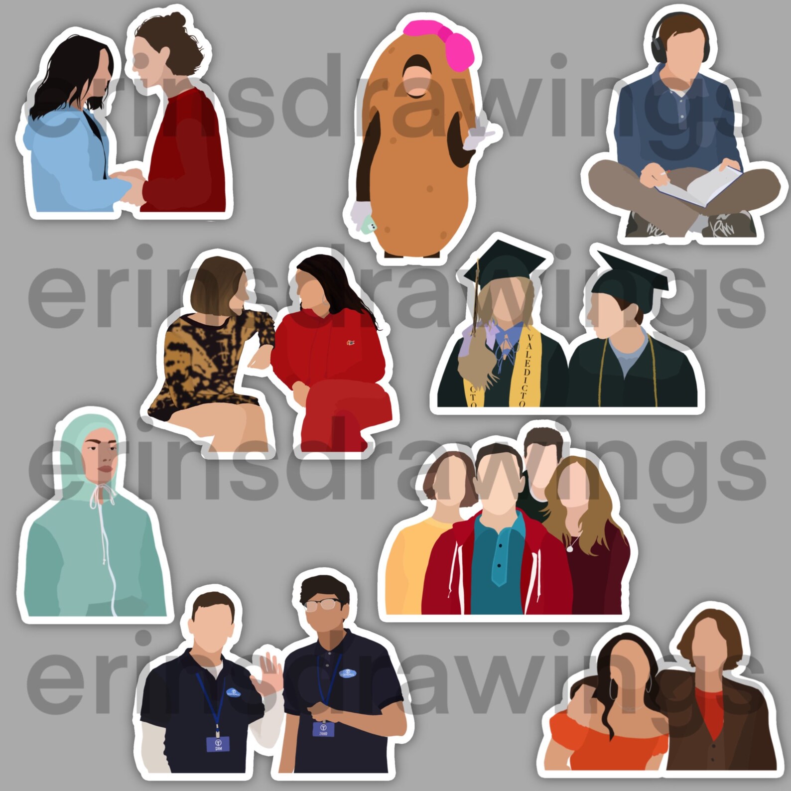 Atypical Sticker Pack | Etsy