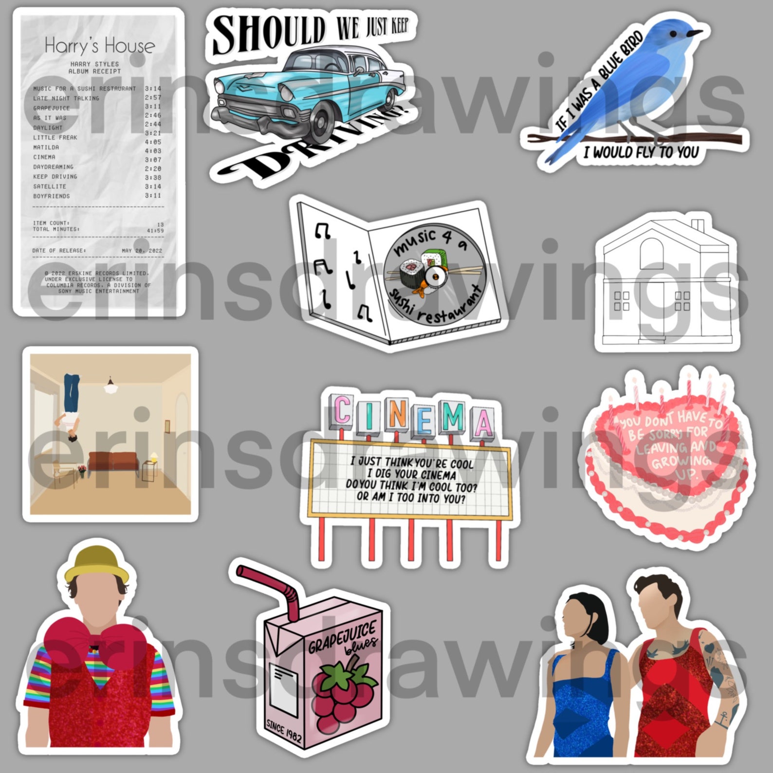 Harry Styles Sticker Packs - Etsy