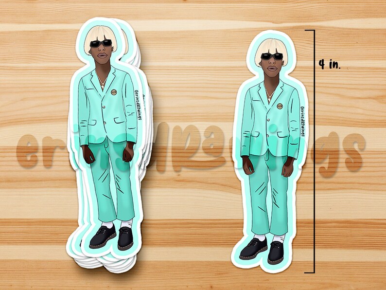 Celebrity/influencer Cartoon Sticker | Etsy