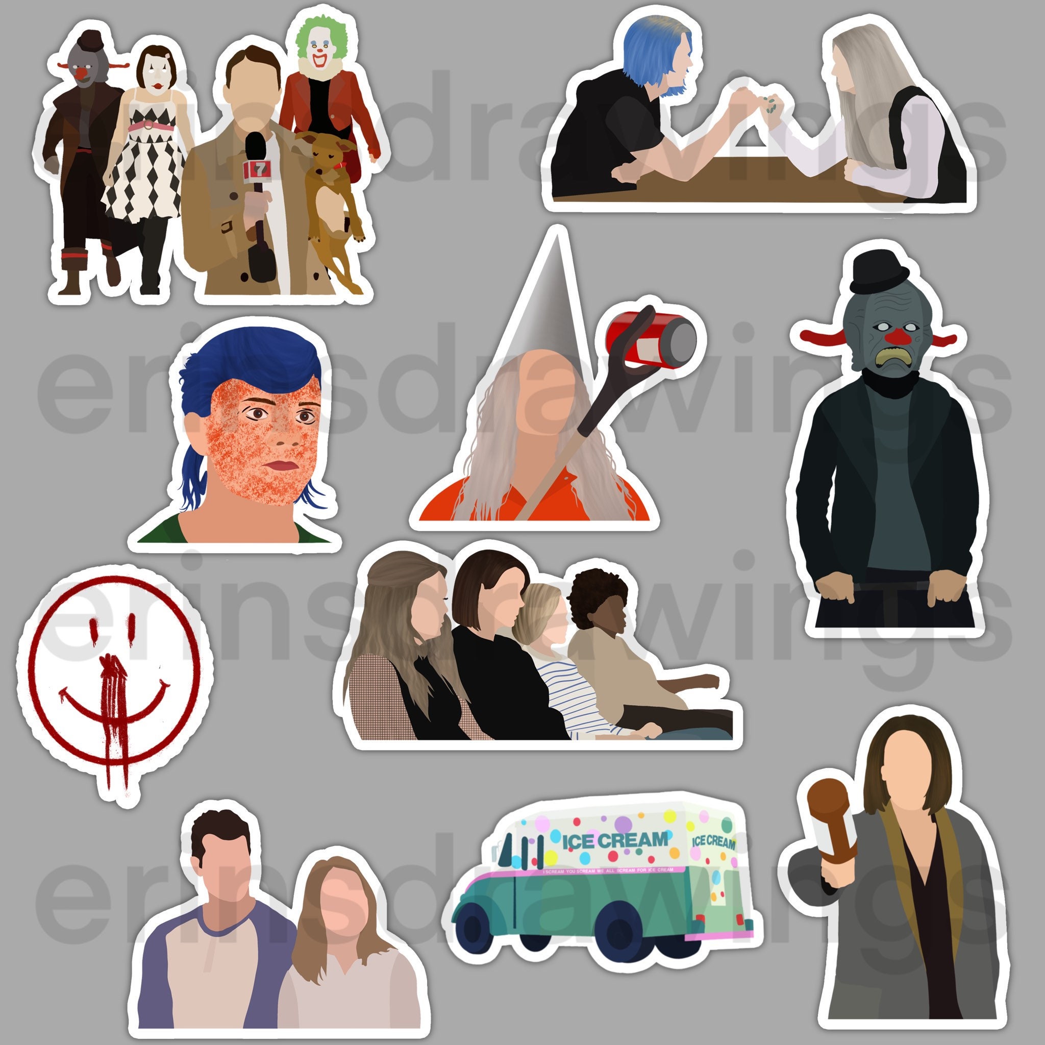 American Horror Story Sticker Packs - Etsy