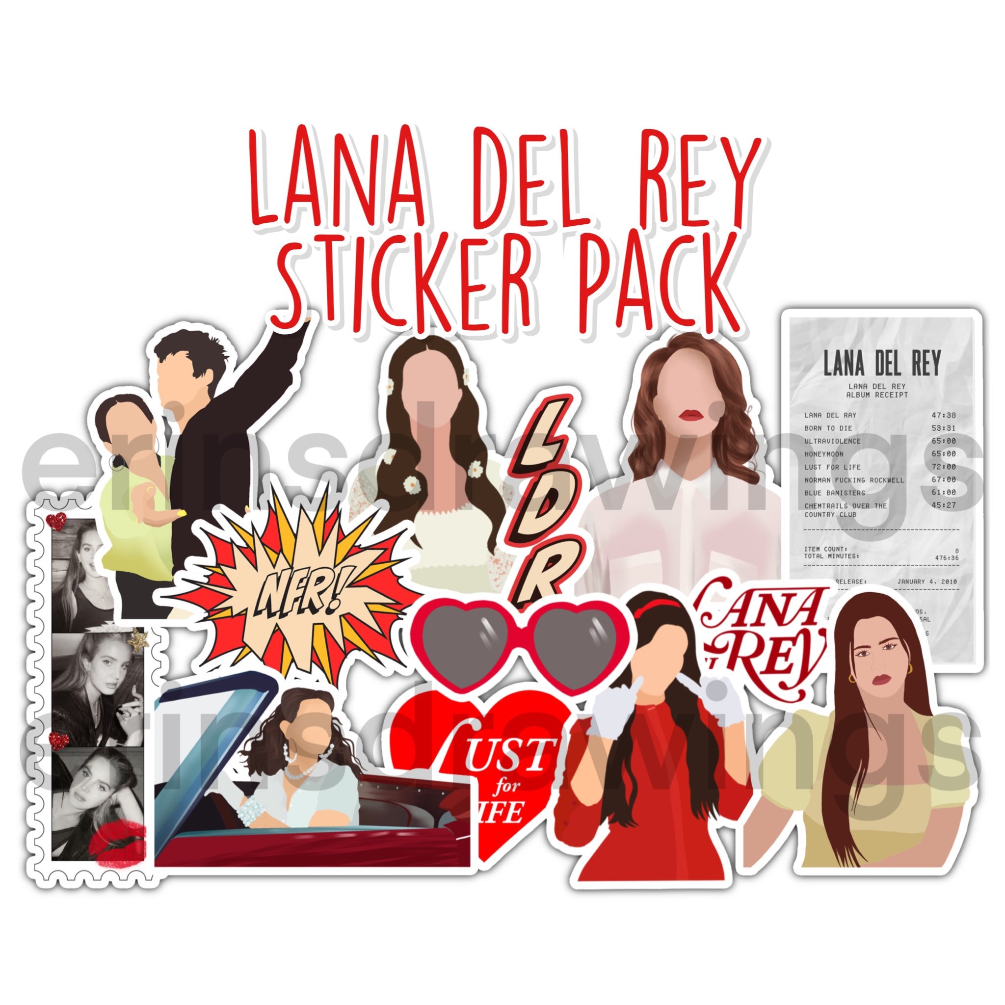 Lana Del Rey Sticker Pack - Etsy UK