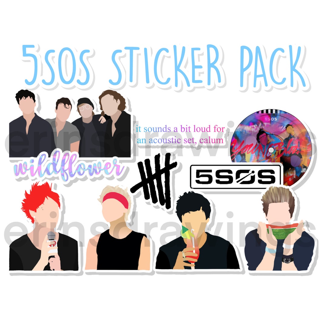 5 Seconds of Summer Sticker Pack - Etsy