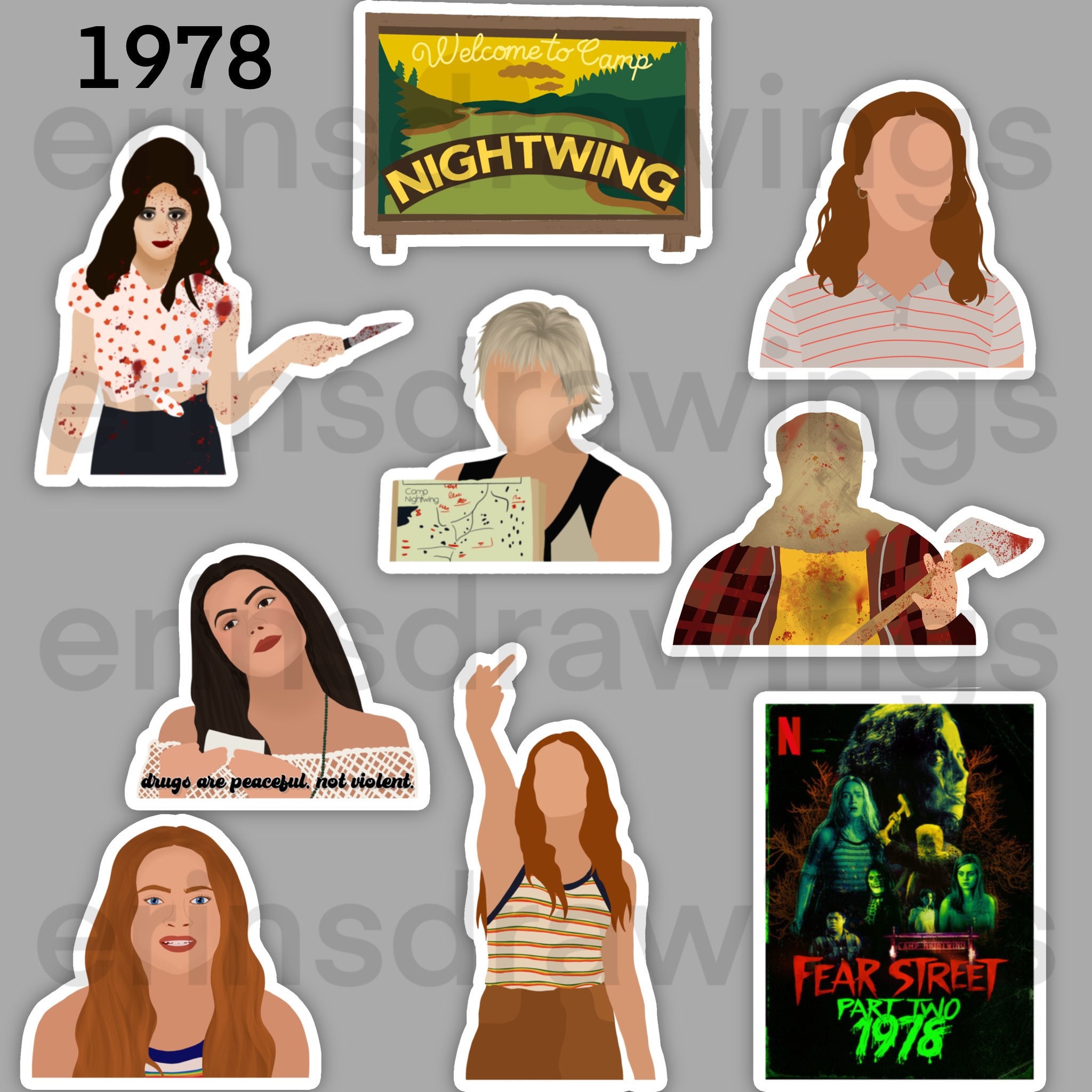 Fear Street Sticker Packs | Etsy