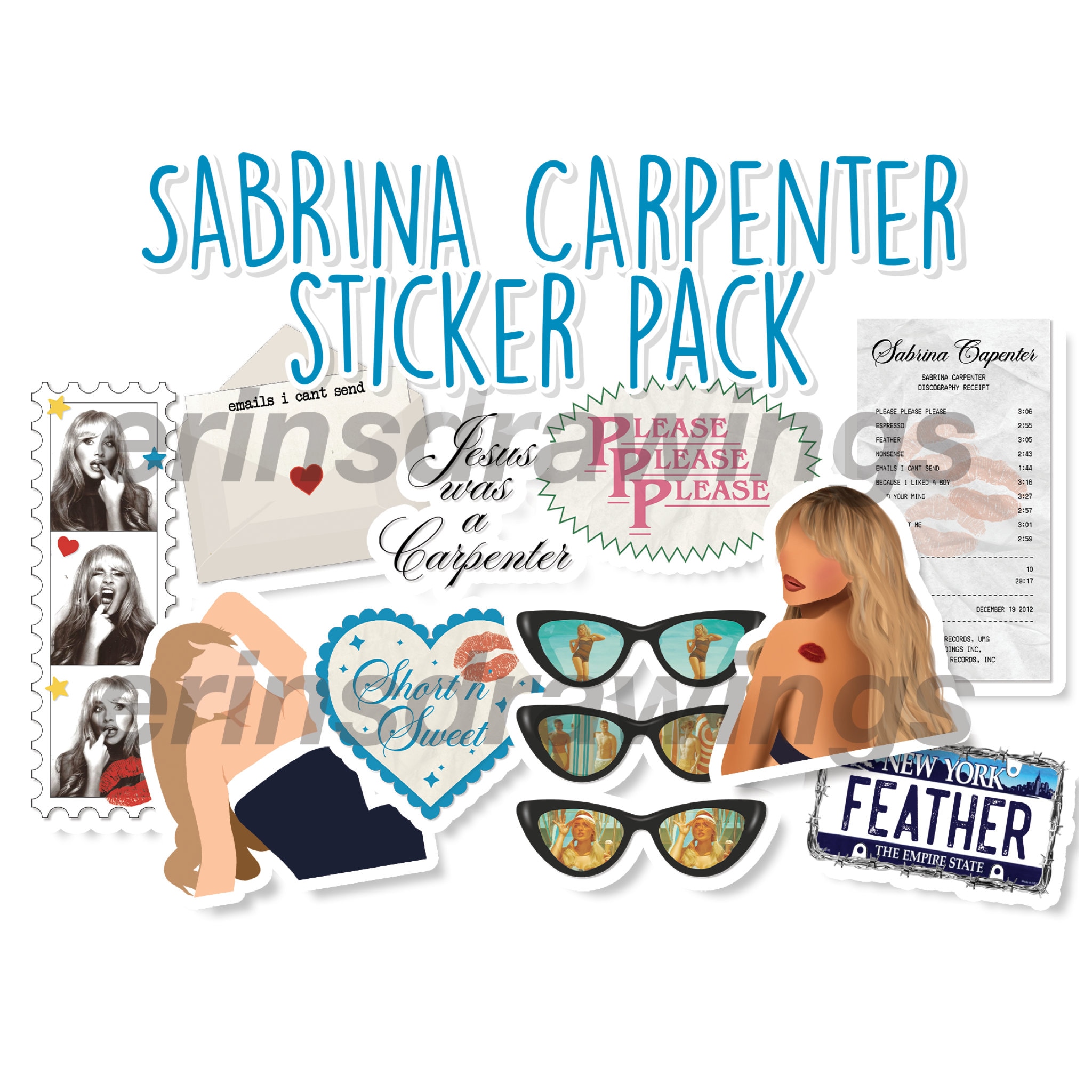 Sabrina Carpenter Sticker Pack - Etsy Australia