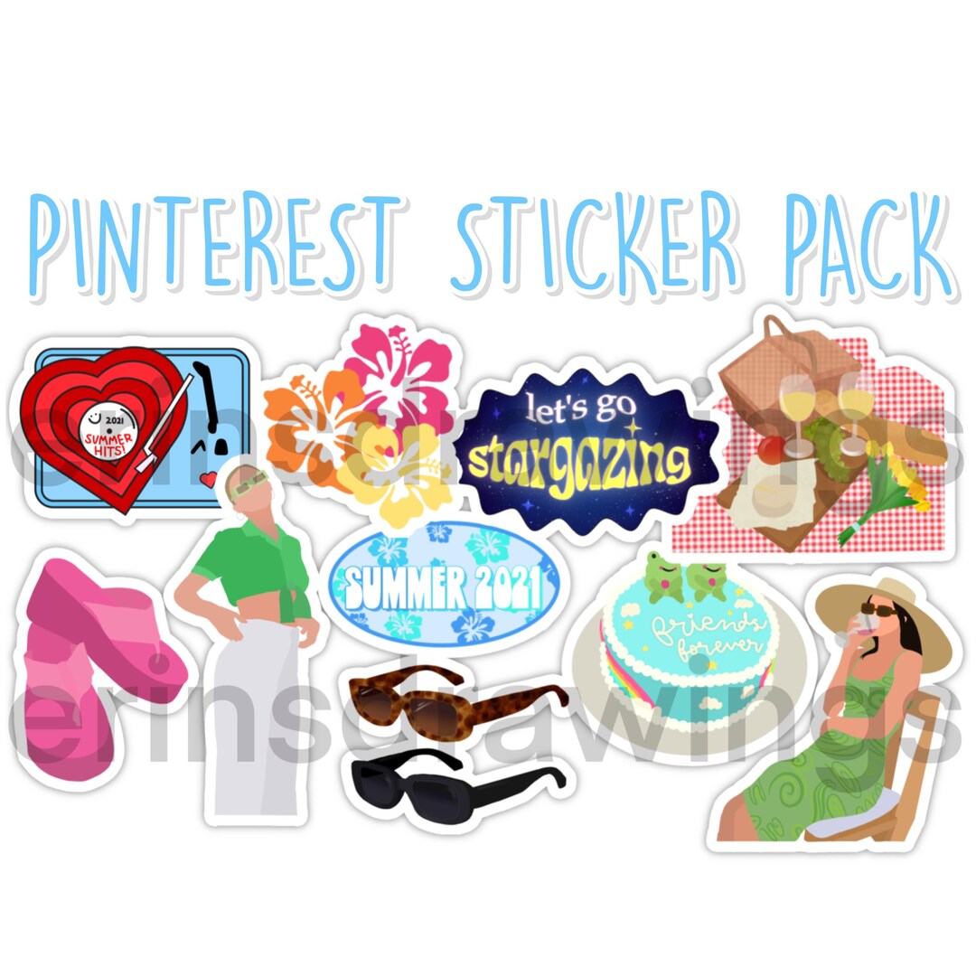 Pinterest Sticker Pack - Etsy