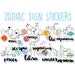 Zodiac Sign Sticker Pack - Etsy