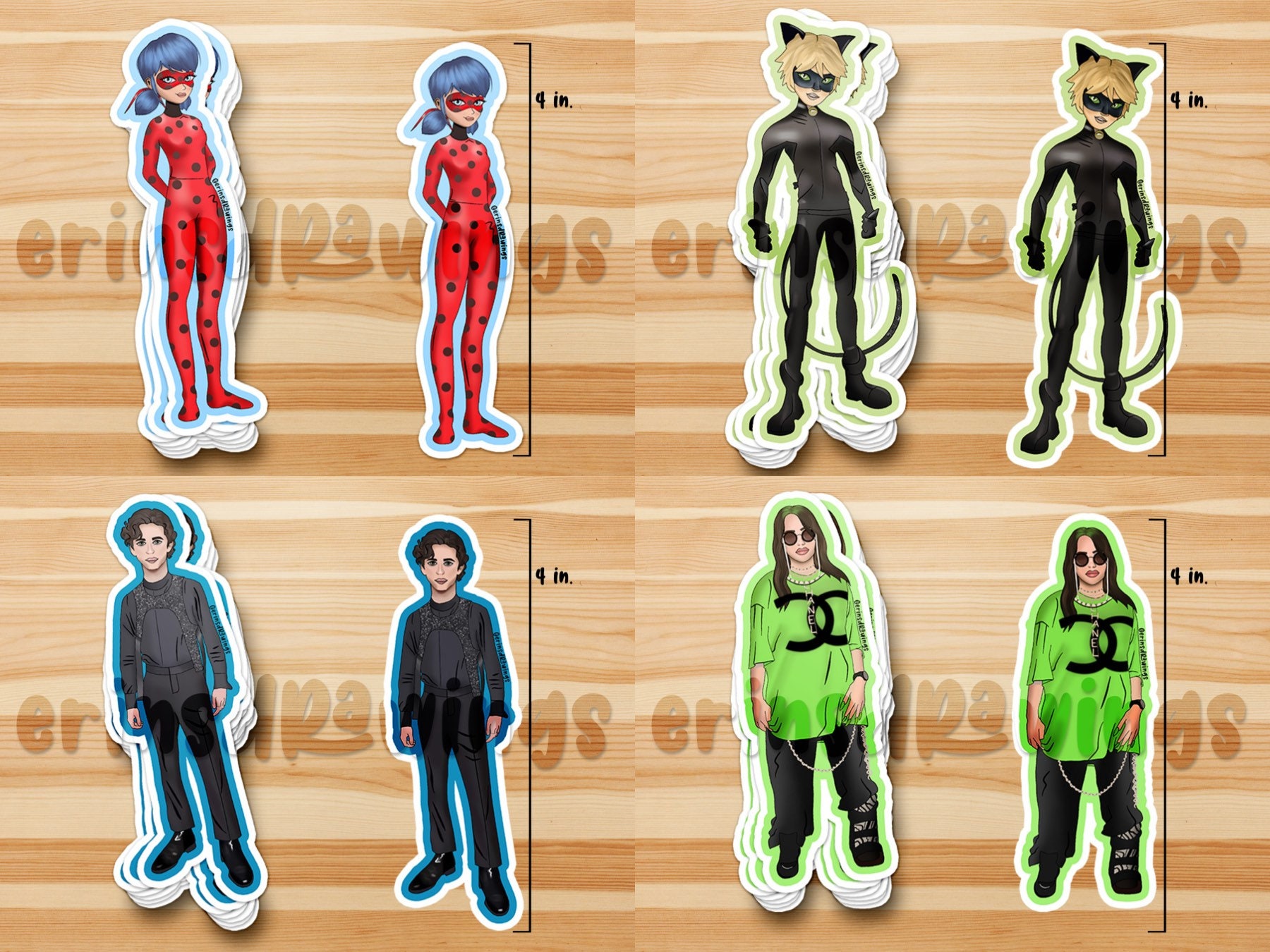 Celebrity/influencer Cartoon Sticker | Etsy