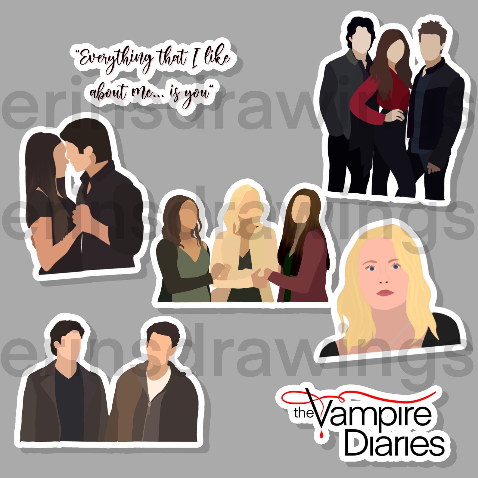 The Vampire Diaries Sticker Pack - Etsy