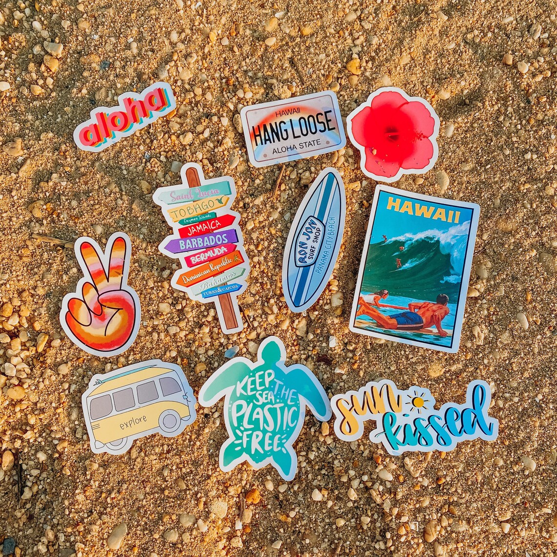 Hawaii Sticker Pack | Etsy