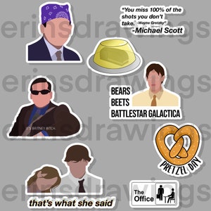 The Office Sticker Pack - Etsy
