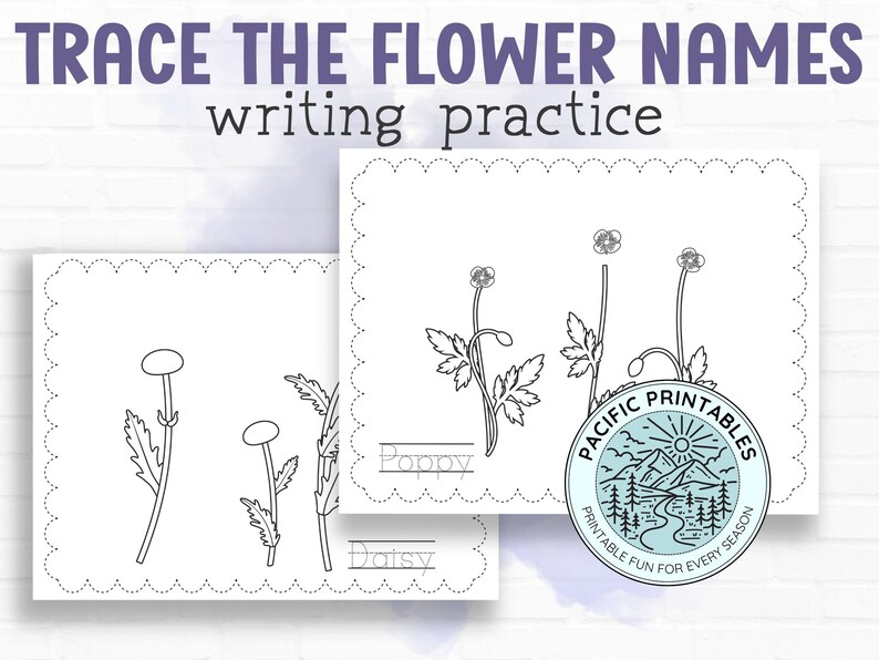 Fingerprint Flower Craft for Kids | Printable Spring Activity | Flower ...