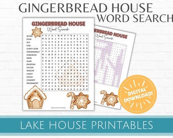 Gingerbread Word Search - Etsy