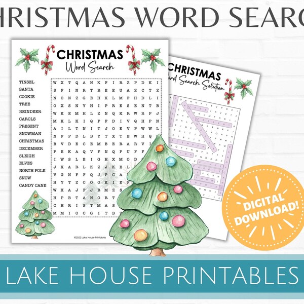 Christmas Word Tree - Etsy