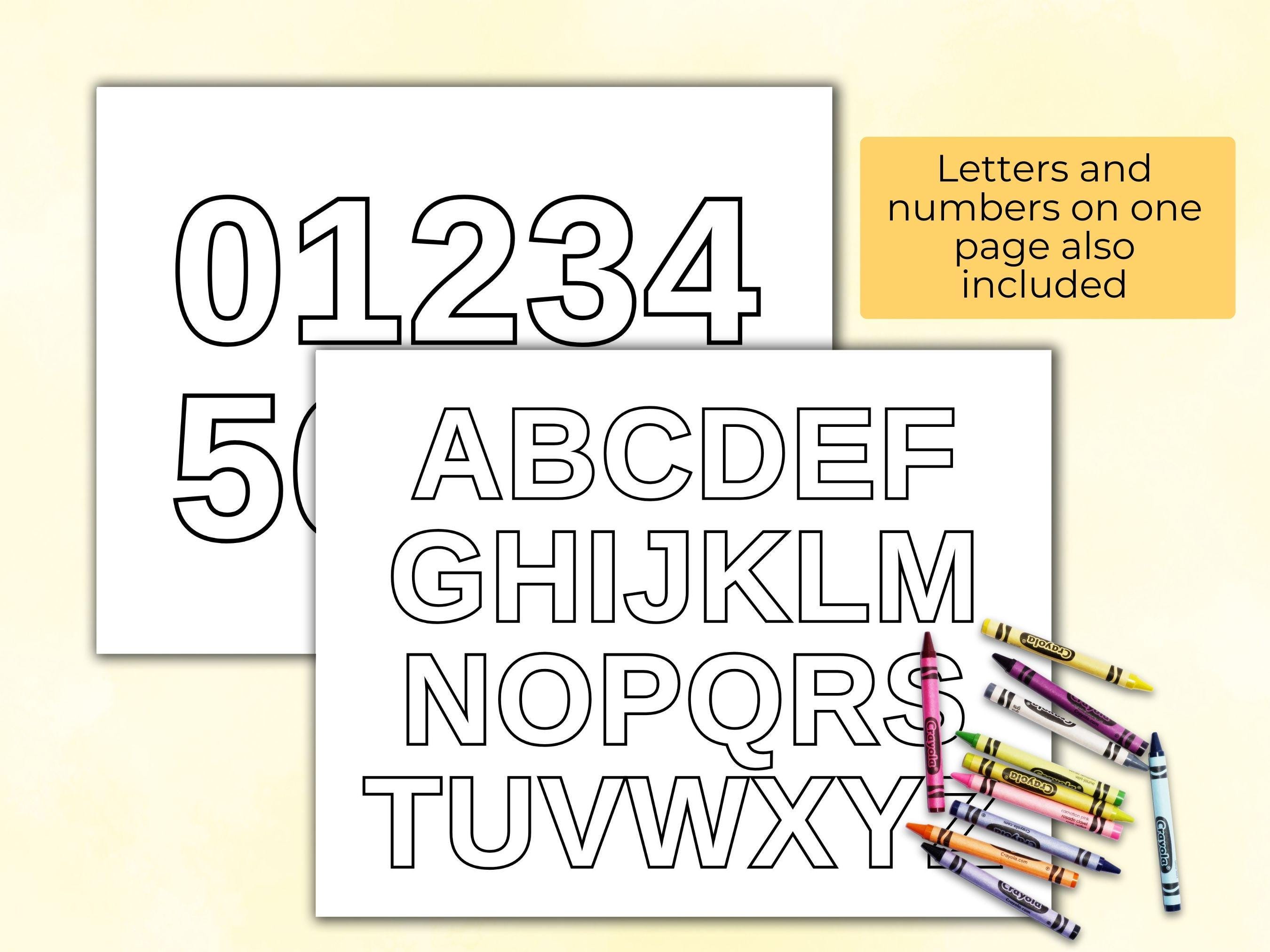 Uppercase Letters Printable, Alphabet A-Z + Numbers 0-9, Capital Letter ...