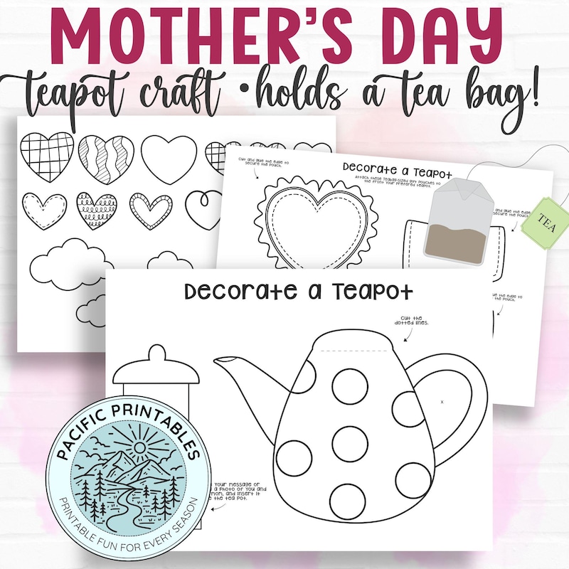 Mothers Day Teapot Card - Etsy