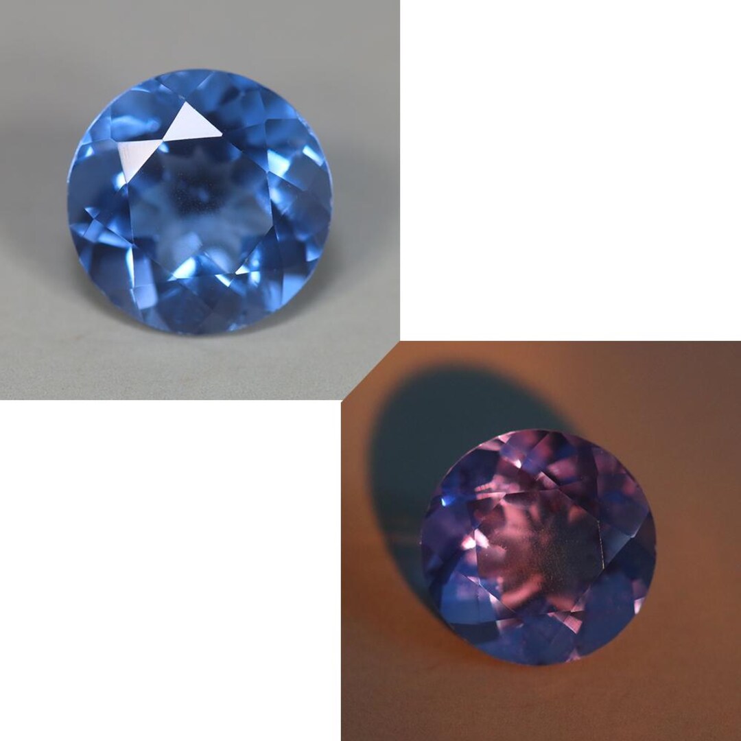 4.24 Cts_round Brilliant Cut_100 % Natural Unheated Color Change ...