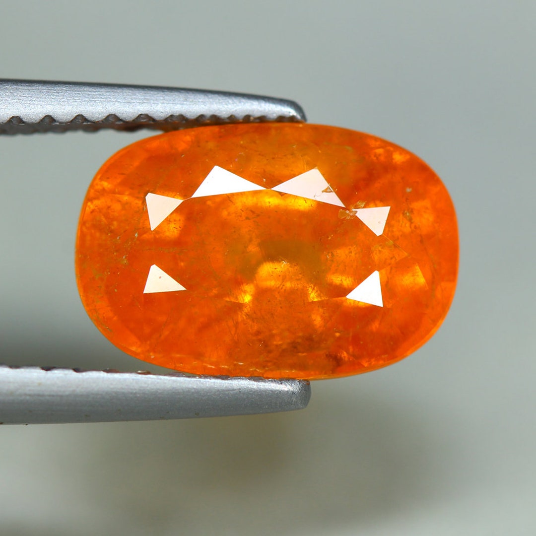 3.82 Cts_great Best Color_100 % Natural Orange Spessartite Garnet ...
