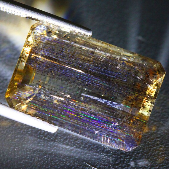18.60 Cts_antique Rare Stone_100 % Natural Rainbow Rutile - Etsy