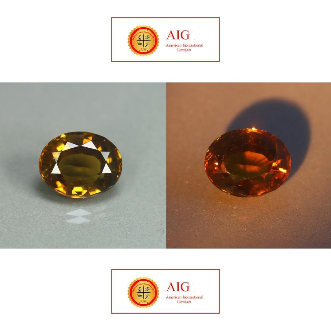 1.55 Cts_aig Certified_100 % Natural Unheat Color Change Alexandrite ...