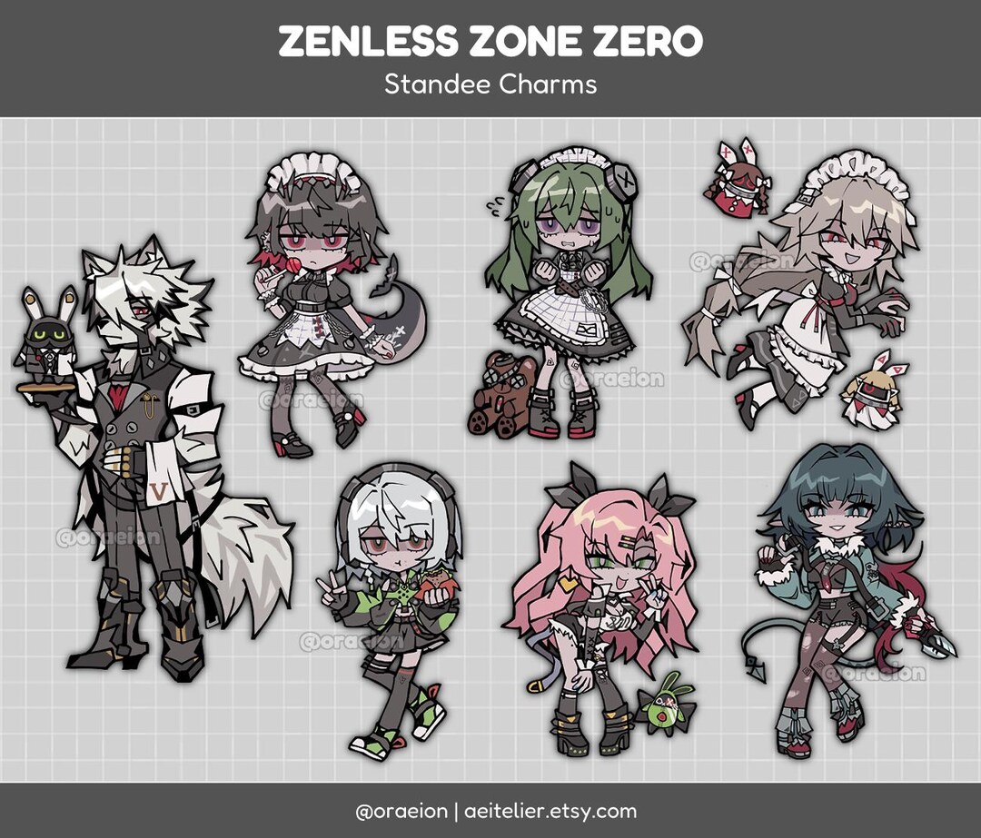 Zenless Zone Zero || Acrylic Standee Charms: Anby, Nicole, Corin, Ellen ...