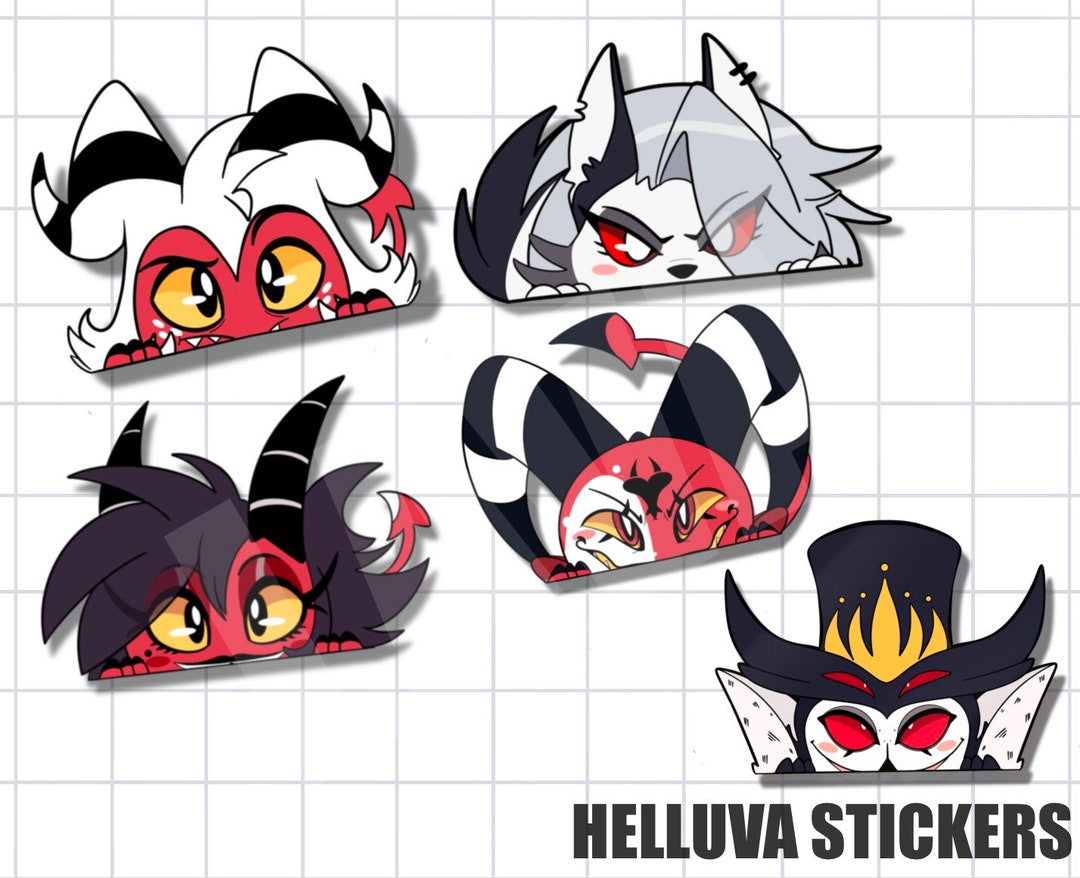 HELLUVA Boss Vinyl Stickers car Peekers - Etsy