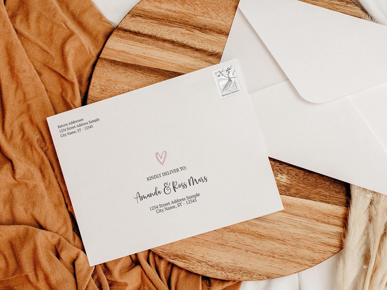 Minimalist Envelope Template | Calligraphy Editable Envelope Template ...