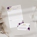 Editable Purple and Gold Vertical Recipe Card | Recipe Card Template ...
